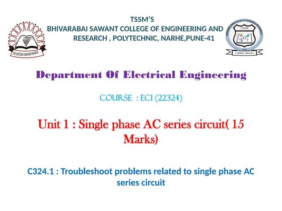 Basic Electrical Engineering- AC Circuit | PDF | Physics | Science