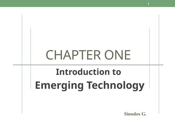 Lesson 1 - Introduction to Emerging Technologies.pptx | Computing | Technology & Computing