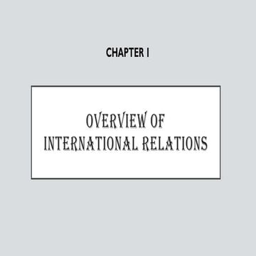 Overview OF INTERNATIONAL RELATIONS . Notes for BBA | PPTX