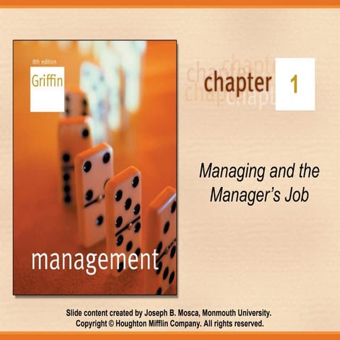 Chapter 1 Managing and the Manager’s Job | PPT