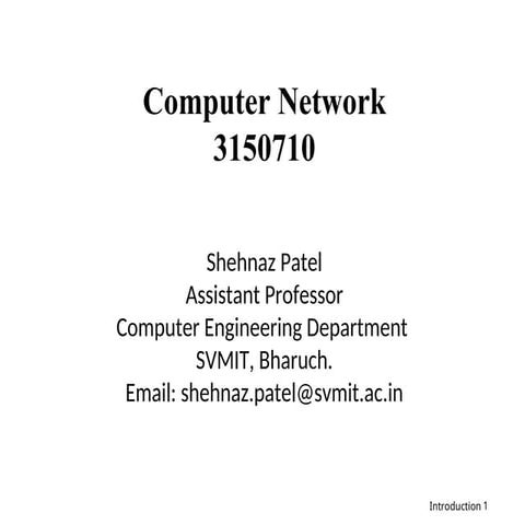 Introduction to Computer Networks.ppt Introduction, Delay, Throughput ...