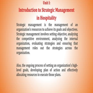 chapter regarding introduction to hospitality | PDF