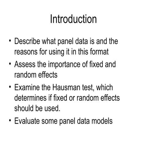Comprehensive Guide to Panel Data Analysis: Fixed vs Random Effects and ...