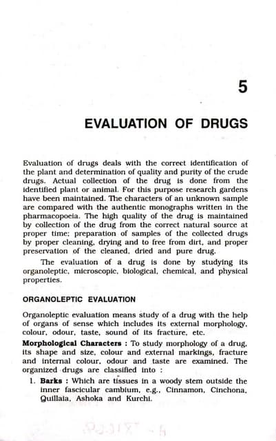 Organoleptic evaluation of crude drugs | PPTX