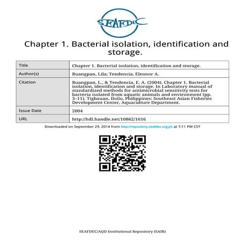 Chapter1 bacterial-isolation-identification-and-storage | PDF