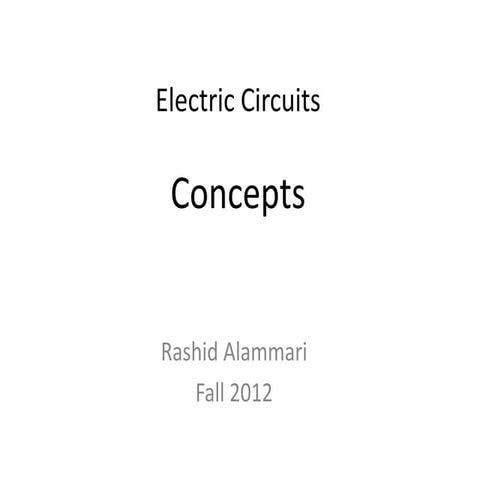 Electric Circuit 1 Chapter 1 Basic Concepts of Circuits | PDF