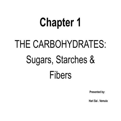 Carbohydrates powerpoint presentation ppt | PPTX