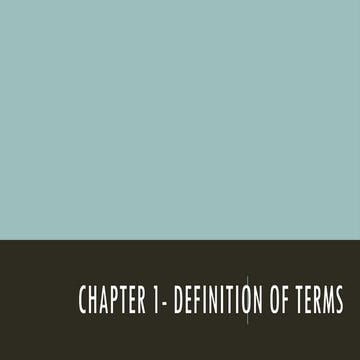 Lesson 17 defining terms in the study | PPTX