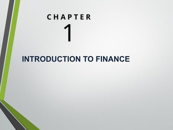 1. introduction to business finance | PPT