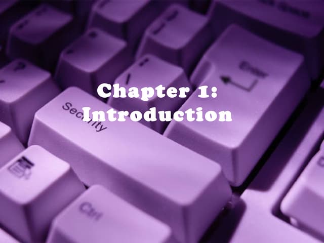 System Security Chapter 1 Introduction Ppt