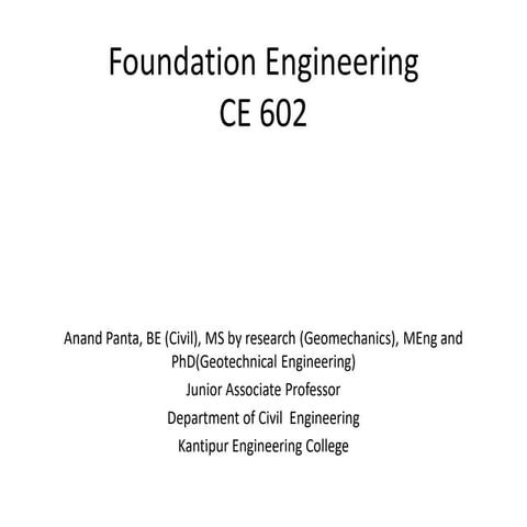 Chapter 1: Foundation Engineering | PDF