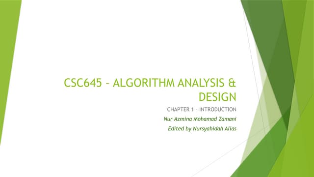 Chapter 1 - Algorithm Analysis & Design 2021 | PPT Chapter 1 - Algorithm Analysis & Design 2021 | PPT