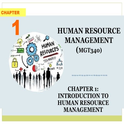 Chapter 1 Introduction To Human Resource Management Pptx