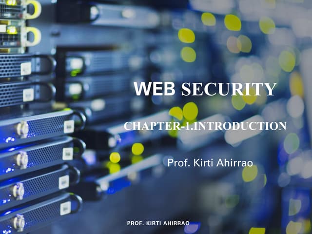 Chapter 1 Introduction Web Security Ppt