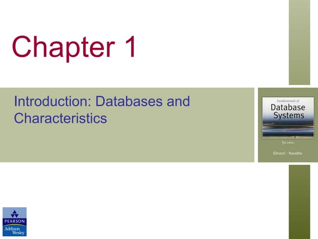 Introduction To Database Management System And Characteristics | Ppt