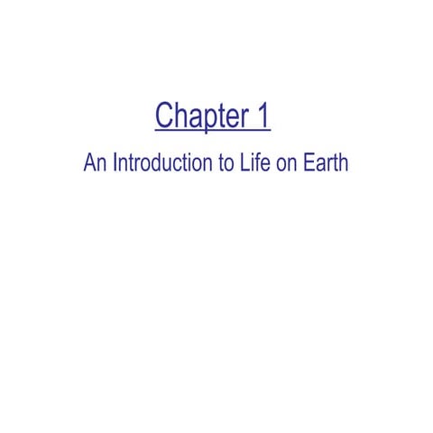 Chapter 1 intro to life on earth | PPT