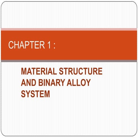 Chapter 1 material structure and binary alloy system | PPTX | Chemistry ...