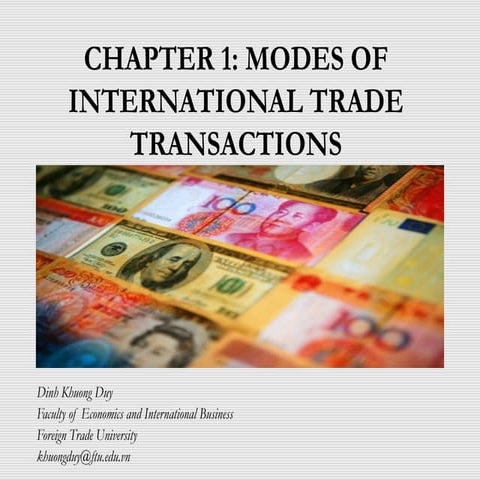 Chapter 1 modes of international trade transactions | PPT