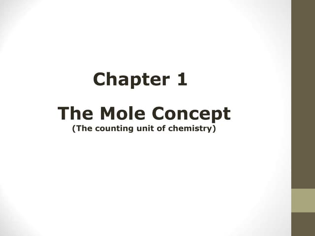 Moles and molar mass | PPTX