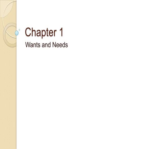 basics of needs and wants in business studies | PPTX