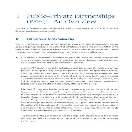 Chapter1 PPPs: An Overview | PDF