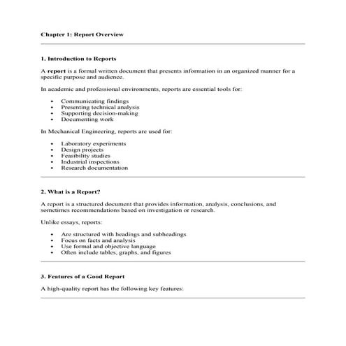 The structure of reports | PDF