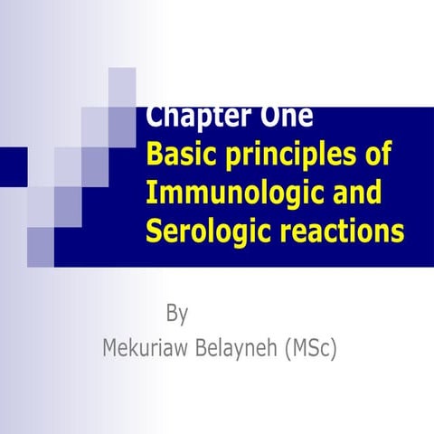 chapter 1-Serology.ppt chapter one introduction | PPT