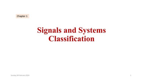 Signals & Systems PPT | PPTX