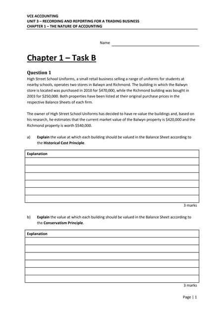 2015 Unit 4 VCE Accounting SAC Timeline | PDF