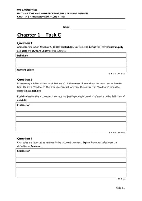 Chapter 2 - Balance Sheets Task D Solutions | PDF