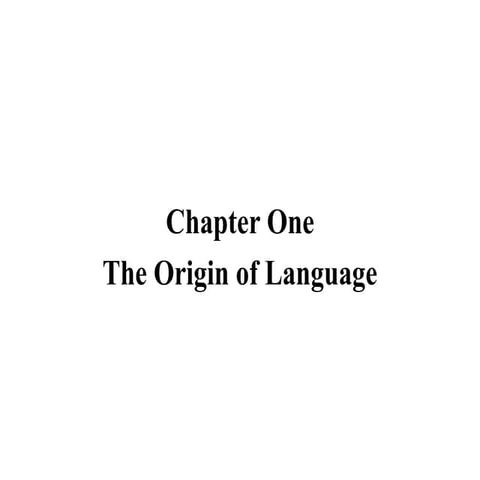 Otto Jespersen's Language Origin Hypothesis.pptx