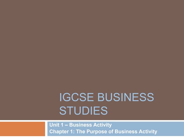 Igcse business studies grade 9 | PDF