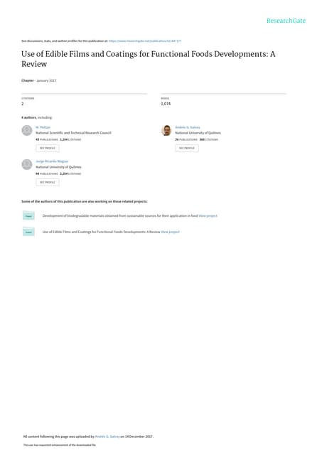 Edible films and coatings in food packaging by smridhi | PPTX