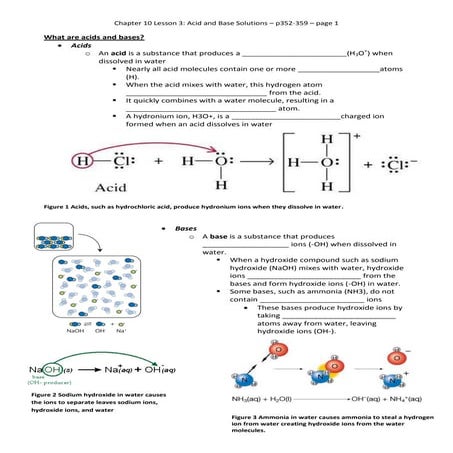 Chapter 10.3: Acid and Base Solutions | PDF