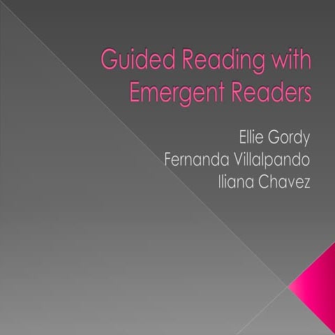 Guided Reading for Emergent Readers | PPT
