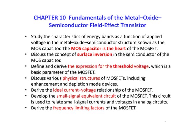 MOS Capacitor | PPTX