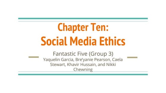 Social Media Ethics Presentation | PPTX