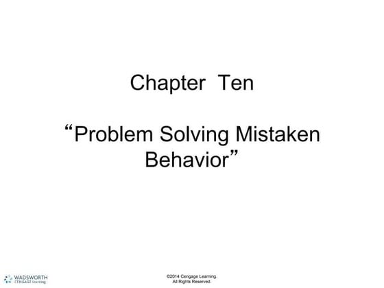 Chapter 3 Mistaken Behavior: Understanding Conflicts, Aggression, and ...