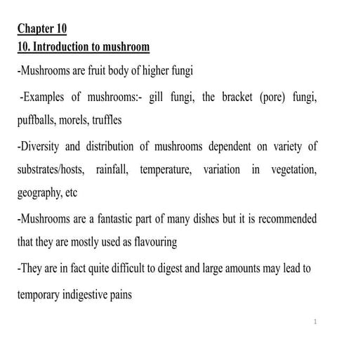 Classification of mushrooms | PDF