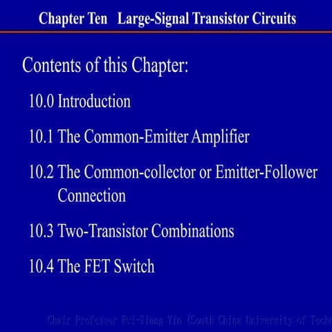 Chapter 10.ppt Large signal transfer circuits | PPT