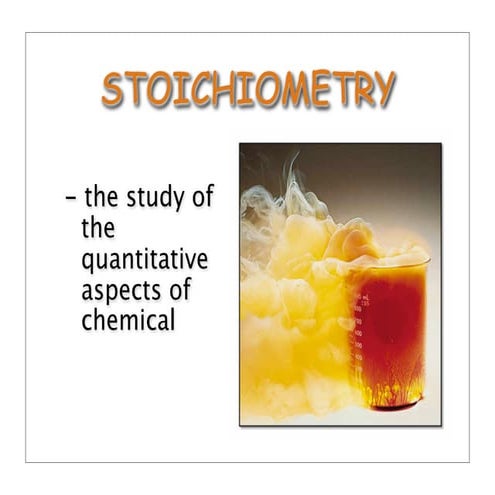 Stoichiometry cheat sheet | PDF