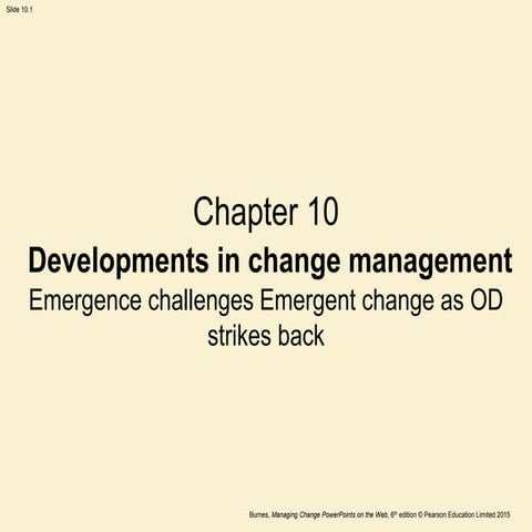 CHAPTER 10 developments in change management | PDF
