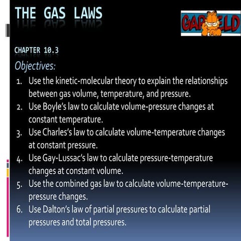 Chapter 10.3 : The Gas Laws | PPTX