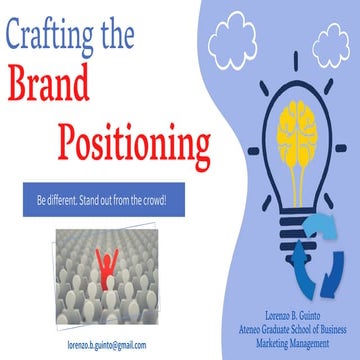 Chapter 10 - Crafting the Brand Positioning | PPTX