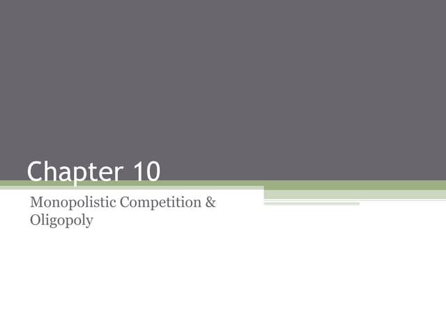 Oligopoly Market in Economics PPT | PPTX