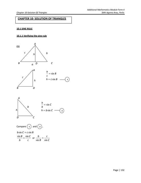 Spm Add Maths Formula List Form4 | PDF