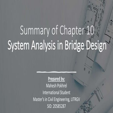 Chapter 10 - System Analysis for bridge design.pptx