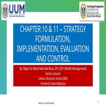 Chapter 10 And 11 Strategy Formulation Implementation Evaluation And Control Pptx