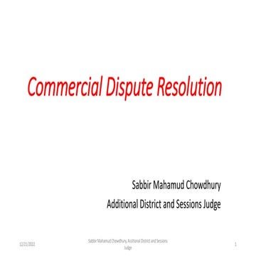 Chapter 10 Commercial Dispute Resolution Revised.pptx