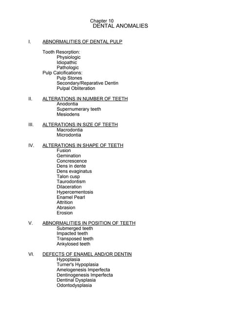 Tooth anatomy 1 | PDF